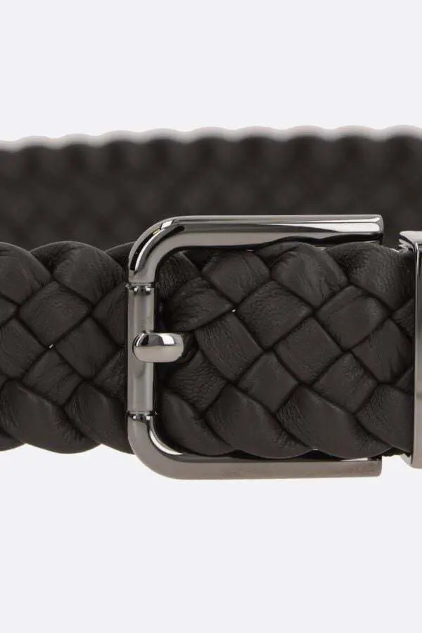 Dolce & Gabbana Braided Buckle Belt - Black