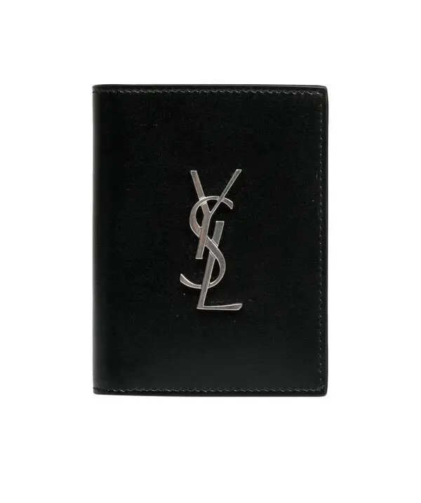 Saint Laurent Cassandre Credit Card Wallet - Black