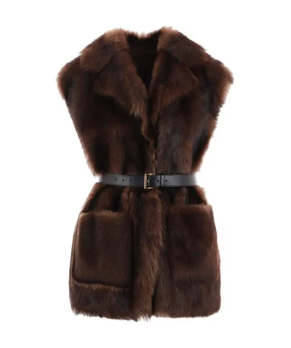 Prada Sleeveless Belted Gilet