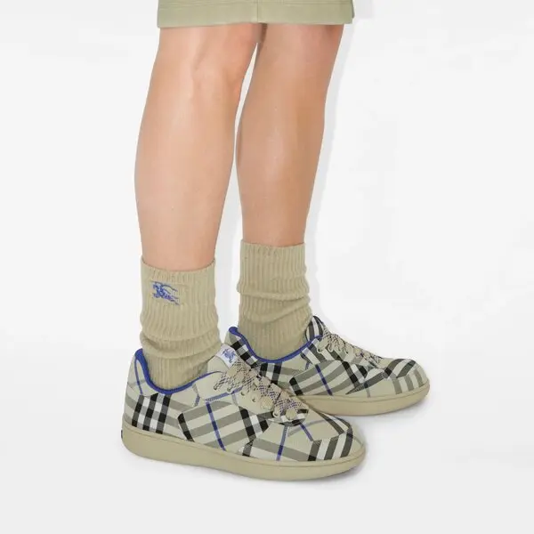 Burberry Vintage Check Lace-up Sneakers - Lichen