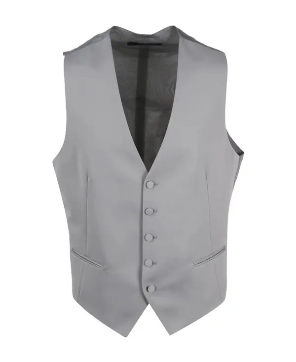 Tagliatore V-neck Buttoned Waistcoat - Gray