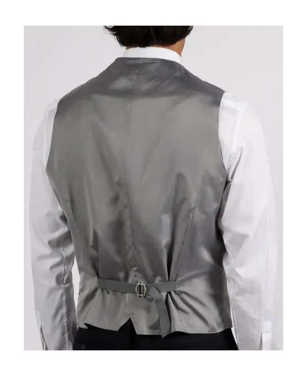 Tagliatore V-neck Buttoned Waistcoat - Gray