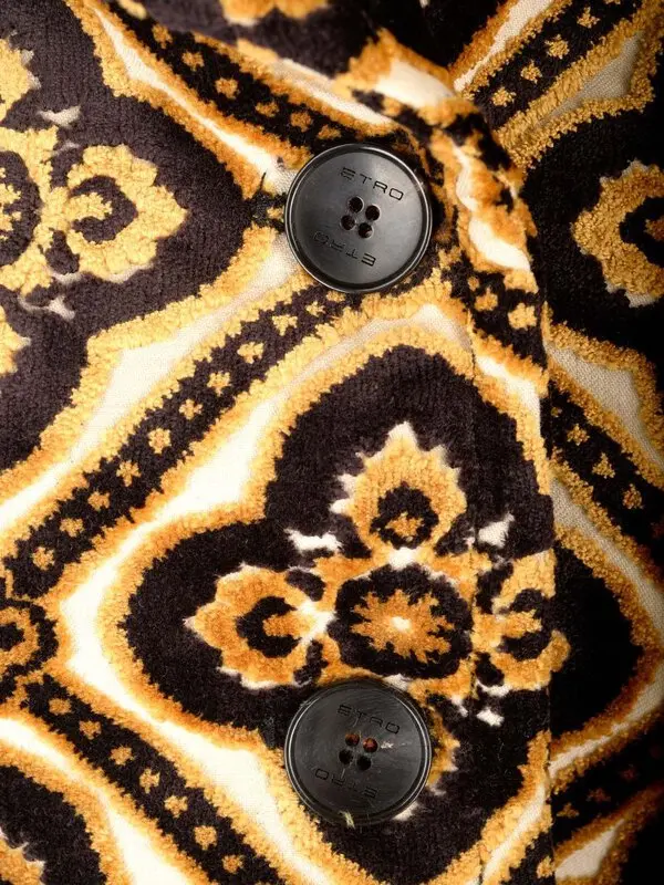 Etro Geometric-printed Buttoned Cropped Jacket