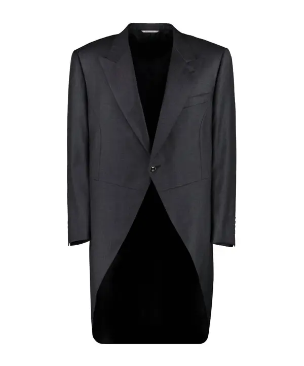 Canali Tailcoat With Rounded Lapel - Black