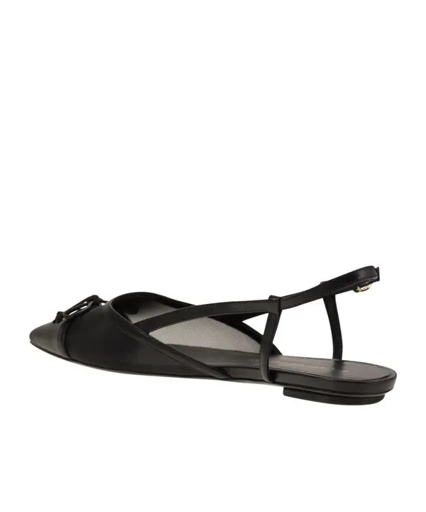 STUART WEITZMAN Quilted Pointed Flat Slingback Sandals
