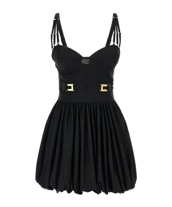 Elisabetta Franchi Corset Mini Dress - Black