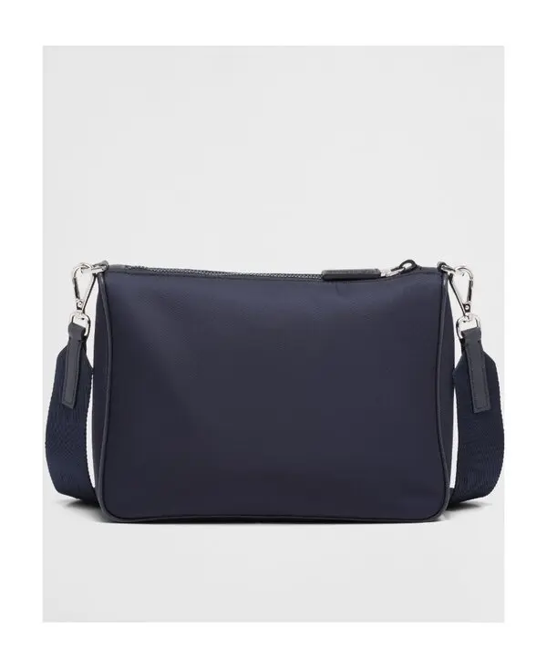 Prada Re-nylon And Saffiano Leather Shoulder Bag - Blue
