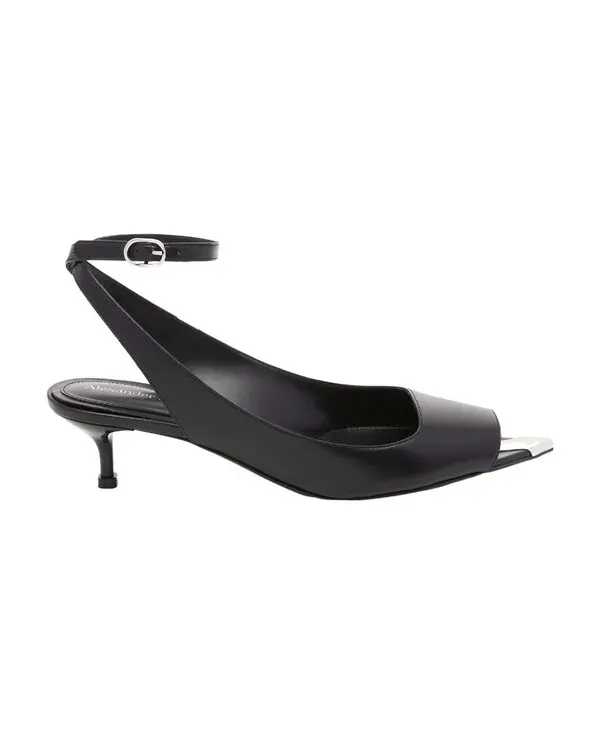 Alexander McQueen Punk Pointed-toe Sandals With Buckled Ankle Straps