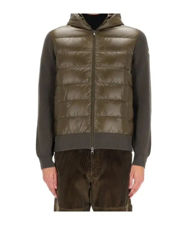 Moncler Quilted Down Zip Hooded Jacket