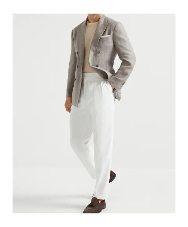 Brunello Cucinelli Ribbed Knit Crew Neck Short Sleeve Sweater