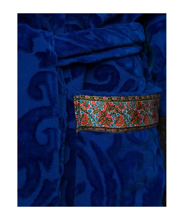 Etro New Tradition Hooded Paisley-print Bath Robe - Blue