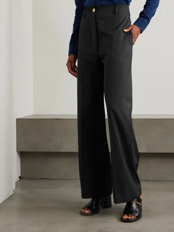 PATOU Wide-leg Tailored Trousers - Black