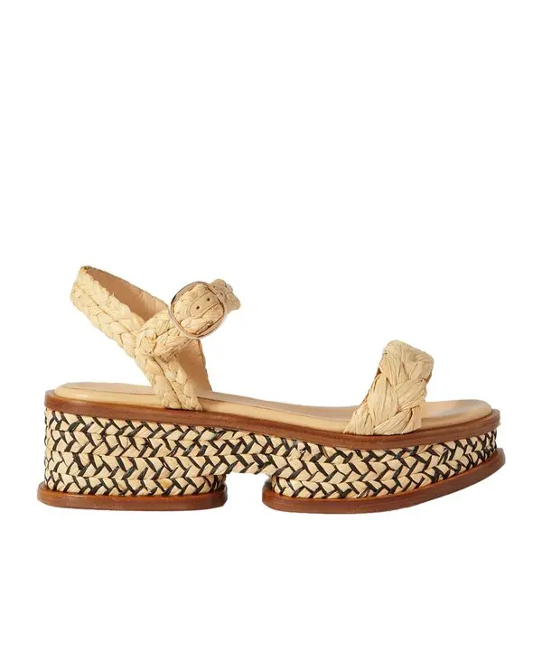 Gabriela Hearst Woven Platform Sandals - Nude