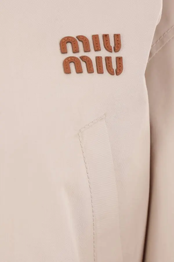 Miu Miu Cropped Zipped Bomber Jacket