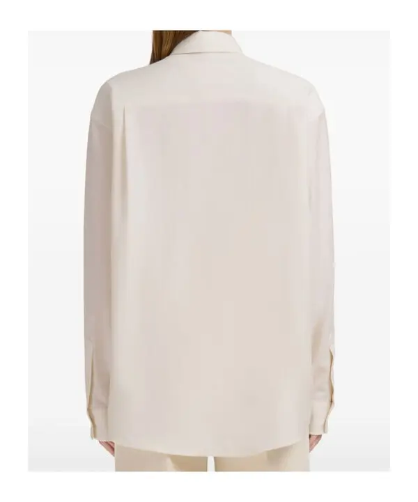 Marni Detachable Plastron Twill Shirt - Stonewhite