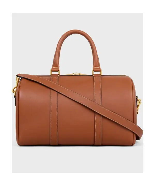 Celine Large Boston Bag In Grained Calfskin
