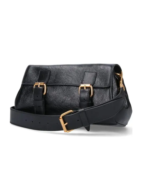 Dries Van Noten Flap Shoulder Bag - Black