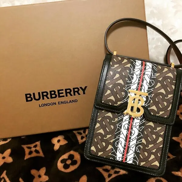 Burberry Robin Monogram Stripe Crossbody Bag