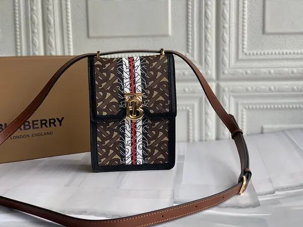 Burberry Robin Monogram Stripe Crossbody Bag