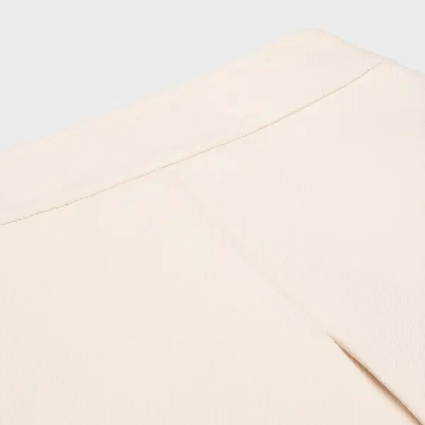 Celine Wool Silk Gabardine Trapeze Mini Skirt - Cream