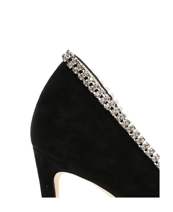 JIMMY CHOO Crystal Embellished Pointed Toe High Heels
