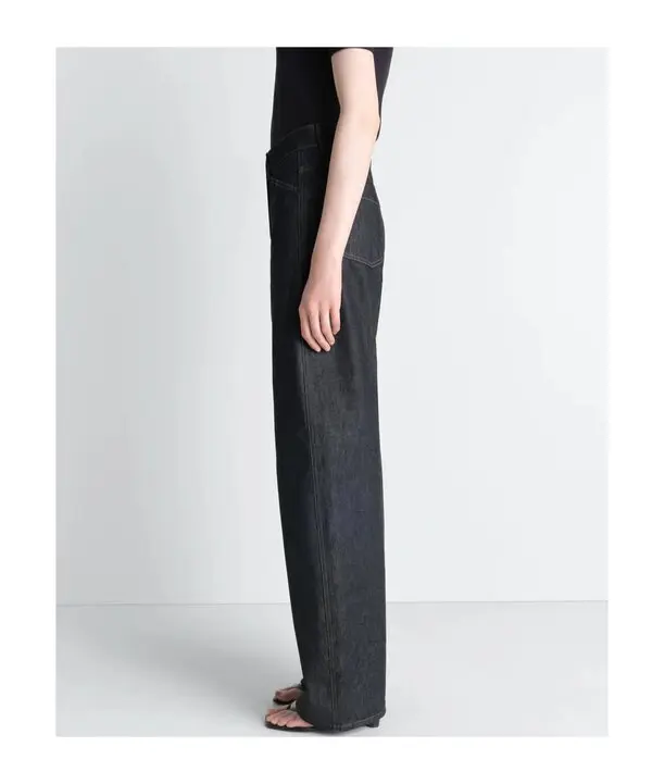 LEMAIRE Wide-leg High-waisted Denim Trousers