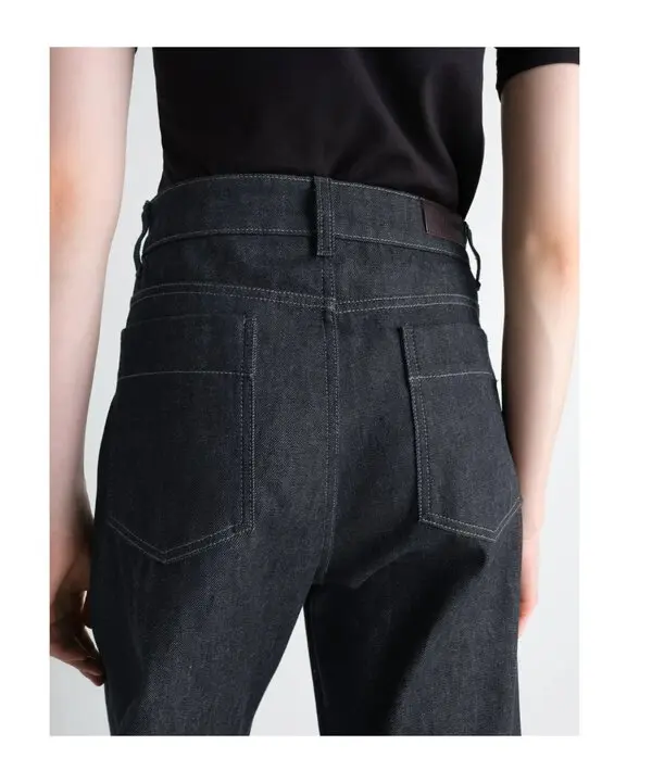 LEMAIRE Wide-leg High-waisted Denim Trousers