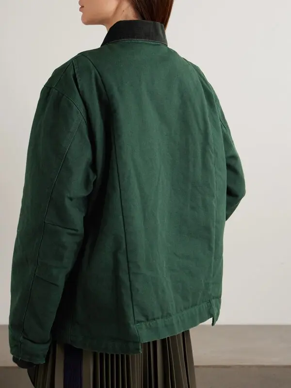 Sacai X Carhartt Wip Logo Patch Zip-up Jacket
