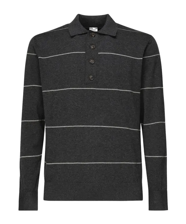 Eleventy Buttoned Knitwear - Black