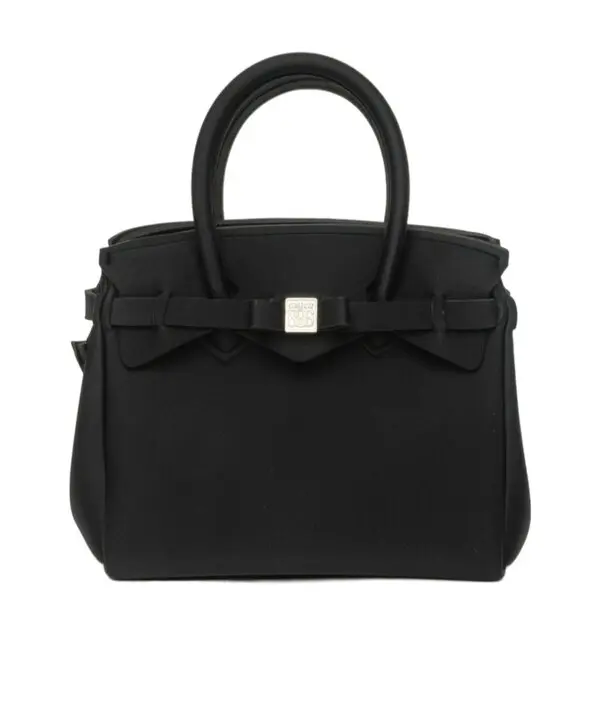 Save My Bag Logo Handbag - Black