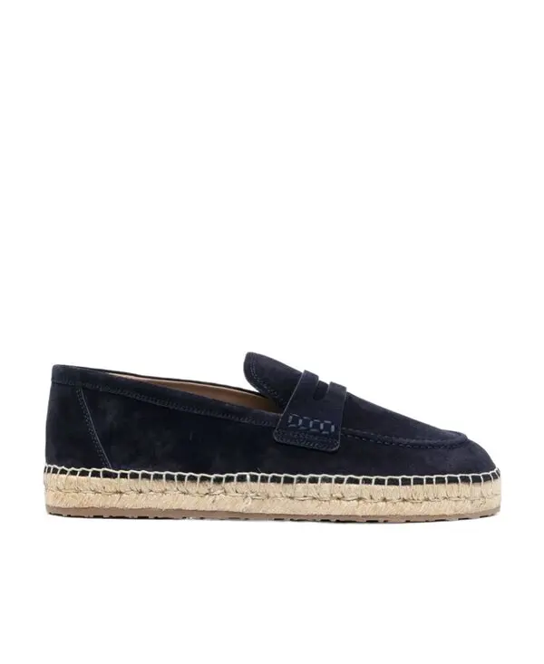 GIANVITO ROSSI Round Toe Slip-on Espadrilles - Black