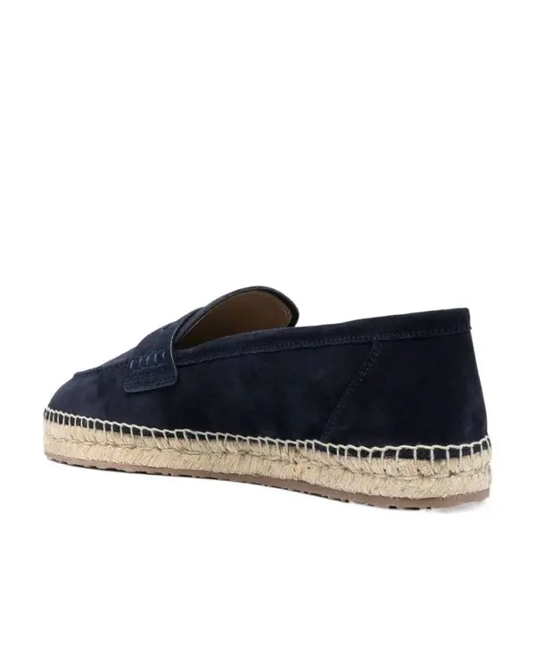 GIANVITO ROSSI Round Toe Slip-on Espadrilles - Black