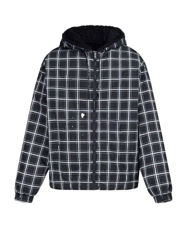 Marni Checked Hooded Jacket - Black