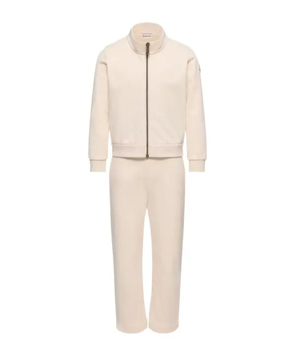 Moncler Logo Patch Tracksuit Set - Ivory