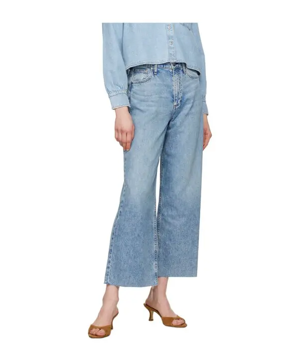 RAG  BONE Rag & Bone Wide-leg Jeans With Raw Edge Hem
