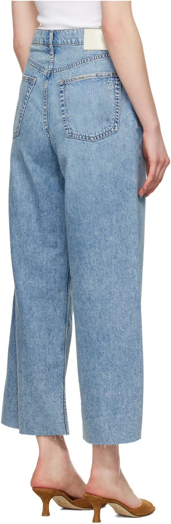 RAG  BONE Rag & Bone Wide-leg Jeans With Raw Edge Hem