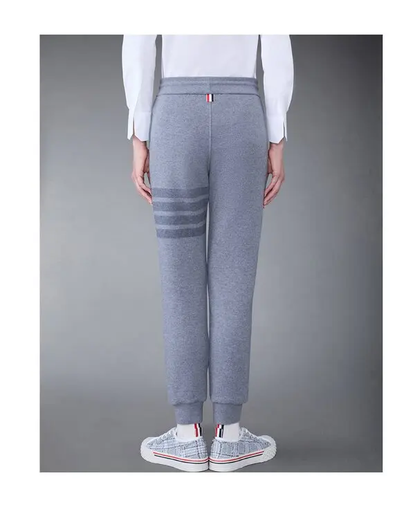 Thom Browne 4-bar Drawstring Joggers - Light Gray