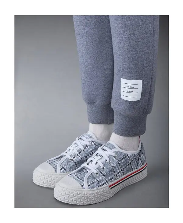 Thom Browne 4-bar Drawstring Joggers - Light Gray