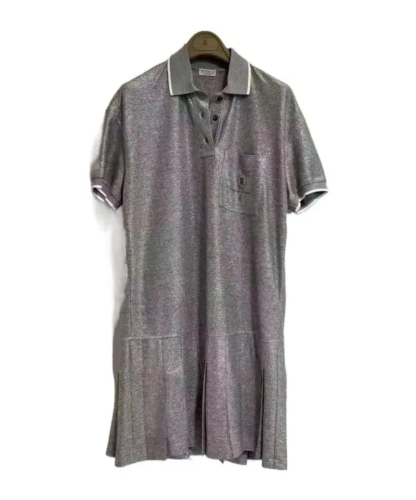 Brunello Cucinelli Pleated Hem Polo Dress