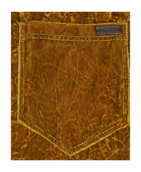 Saint Laurent Velvet Straight Leg Trousers