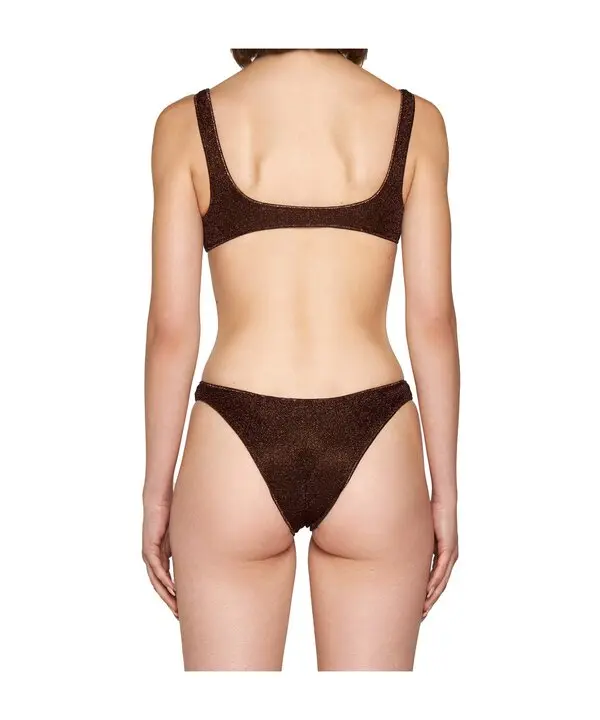 Oseree Lumiere Shimmer Bikini Set - Chocolate