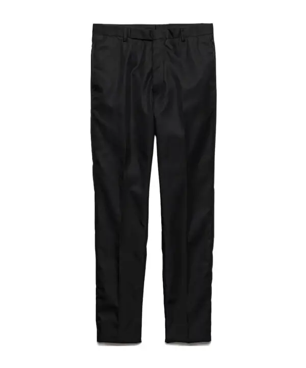 Prada Tailored Trousers With Concealed Closure - Black