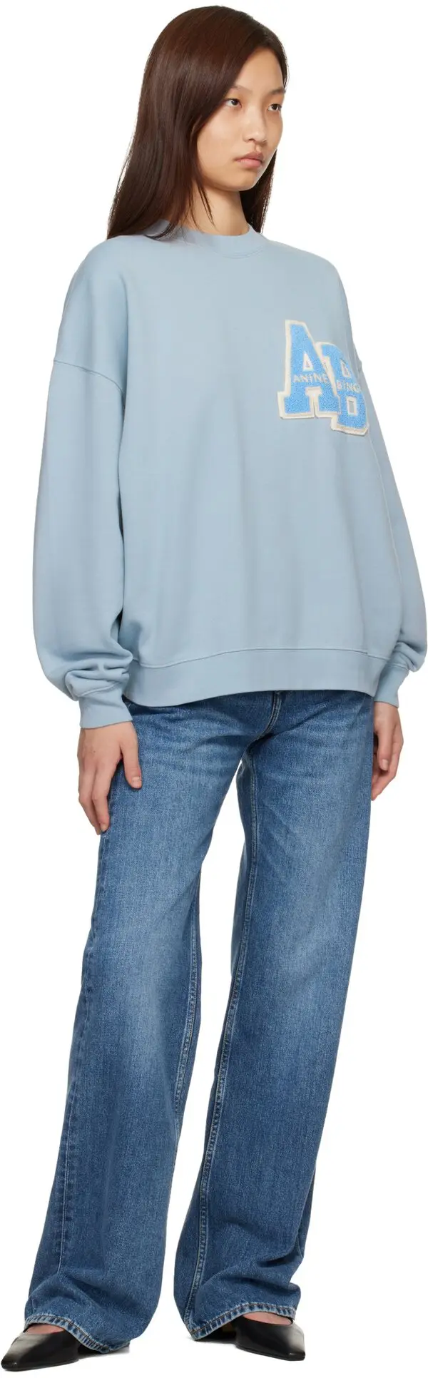 ANINE BING Graphic Cotton Sweatshirt