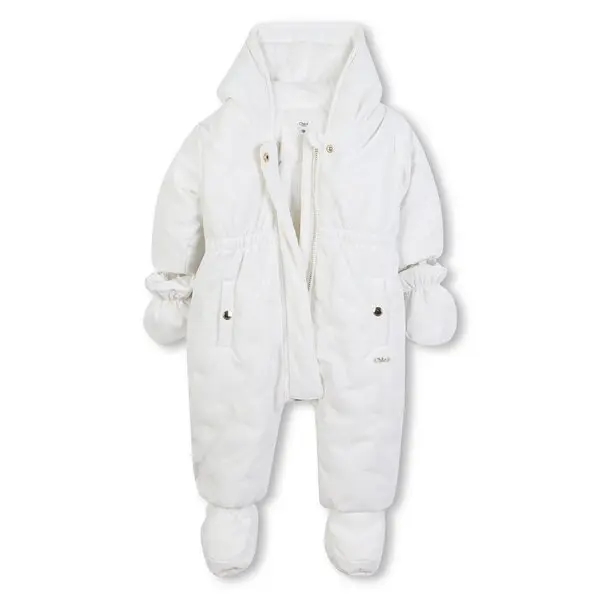 Chloé Long-sleeved Hooded Jumpsuit With Snap Button Closure
