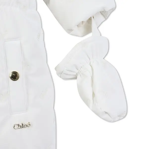 Chloé Long-sleeved Hooded Jumpsuit With Snap Button Closure