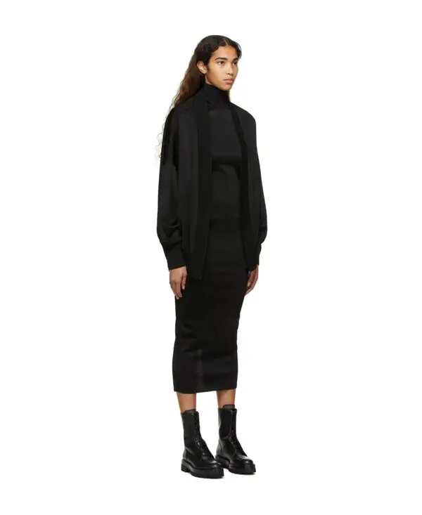 Alaïa Rib Knitted Spliced Dress