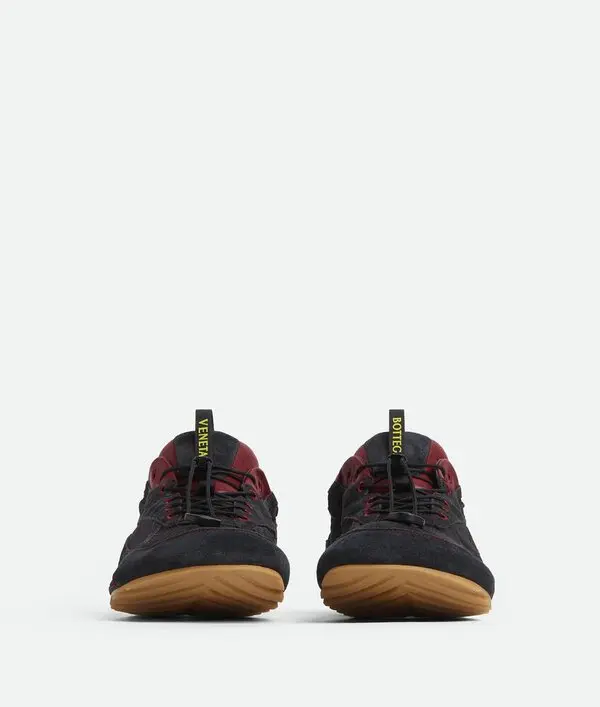 Bottega Veneta Orbit Flash Sneakers - Black/dark Apple Candy Red