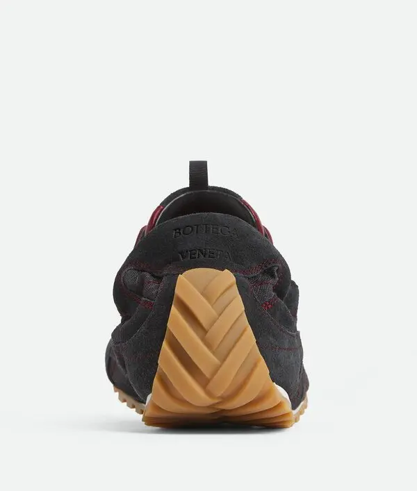 Bottega Veneta Orbit Flash Sneakers - Black/dark Apple Candy Red