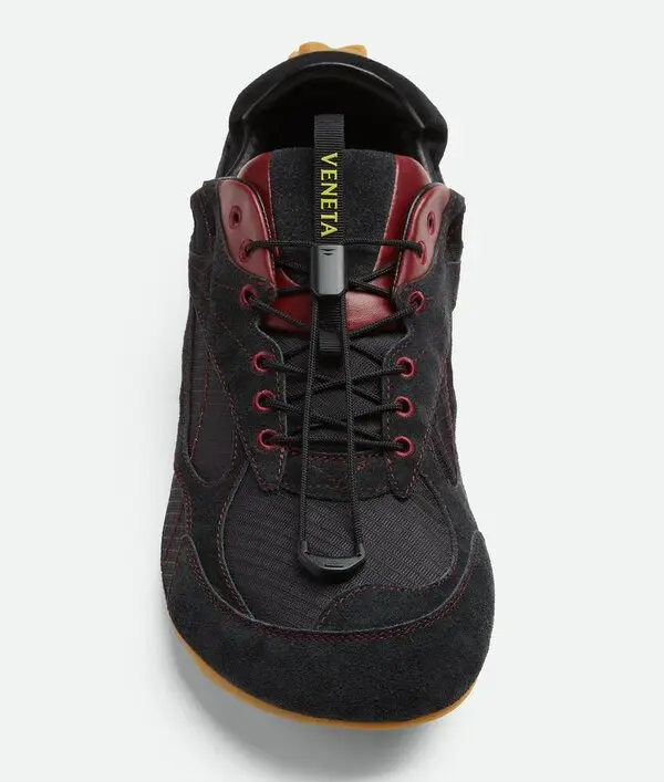Bottega Veneta Orbit Flash Sneakers - Black/dark Apple Candy Red