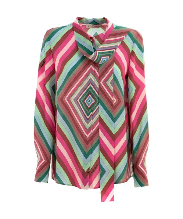 Valentino Garavani Striped Shirt With Bow Detail